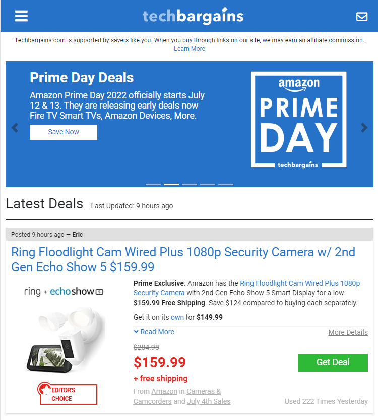 亚马逊站外deal网站-TechBargains-卖家之家